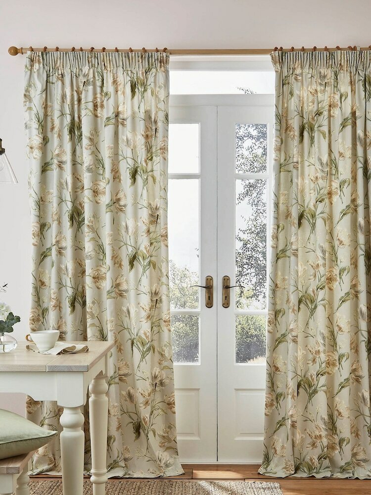 Шторы Laura Ashley Gosford, размер 112х137 см, цвет зеленый шалфей, А32-267