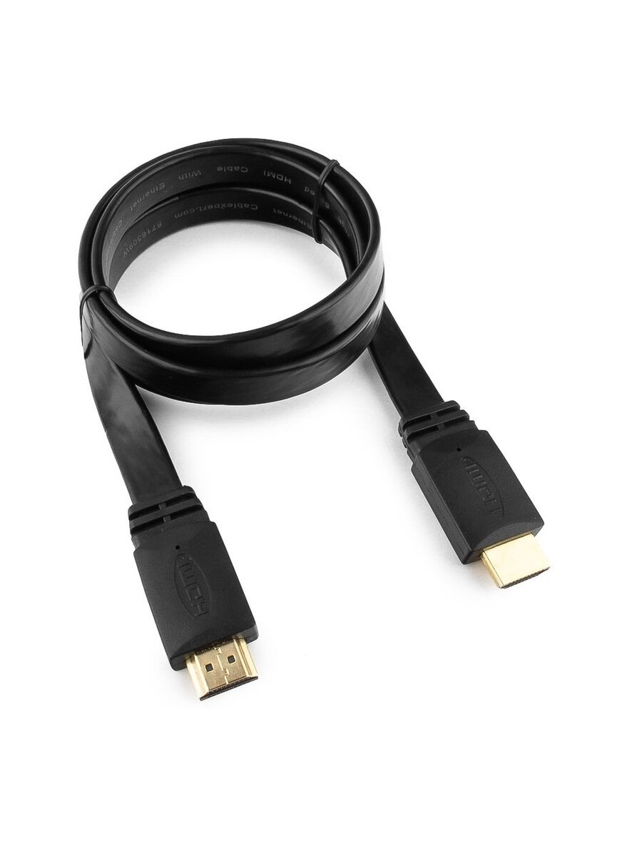 Кабель интерфейсный Cablexpert, HDMI-HDMI, CC-HDMI4F-1M, 1 м, экран, позолоченные разъемы, черный