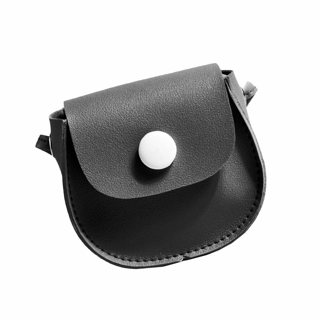 Детская мини-сумка-портмоне для прогулок через плечо-черный