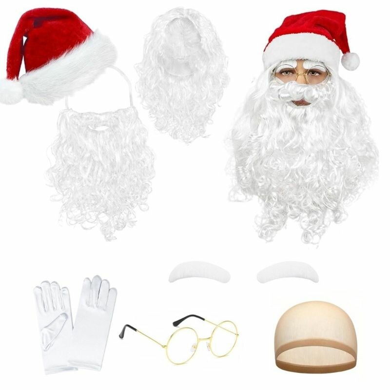 Комплект из 7 предметов, костюм Санта-Клауса