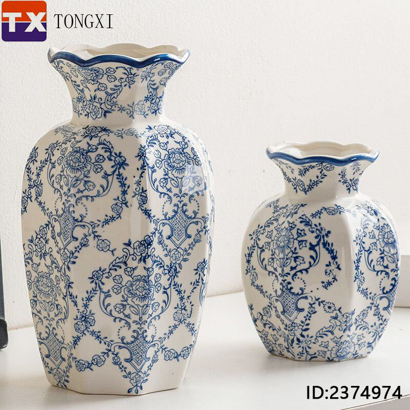 Керамическая ваза в китайском стиле, набор из двух предметов
