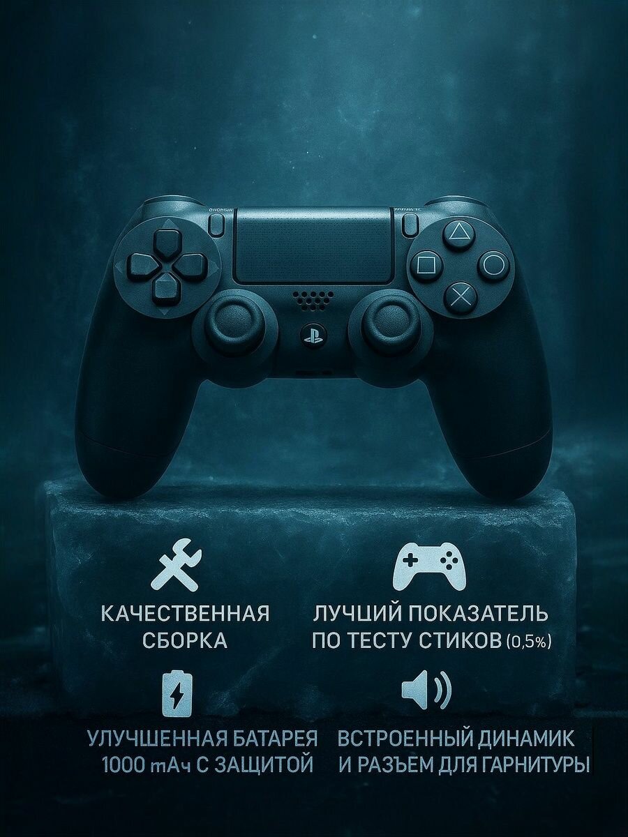 Геймпад PlayStudios PS4/PC/Android/Mac, Bluetooth, аккумулятор, 1000mAh — фото 1