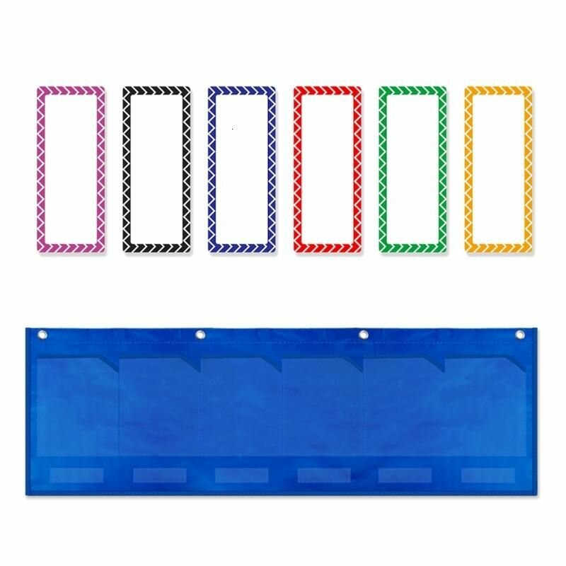 Подвесная сумка для хранения домашних заданий с маркировкой и группировкой-синий