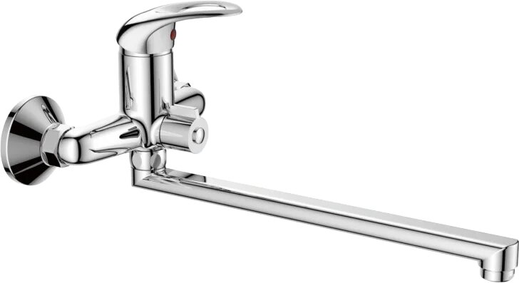 Смеситель с длинным изливом для ванны Haiba HB15 HB2215 с душевым гарнитуром, поворотный, латунный, хром, глянцевый, смеситель для ванны с душем, рычажный, с настенным держателем