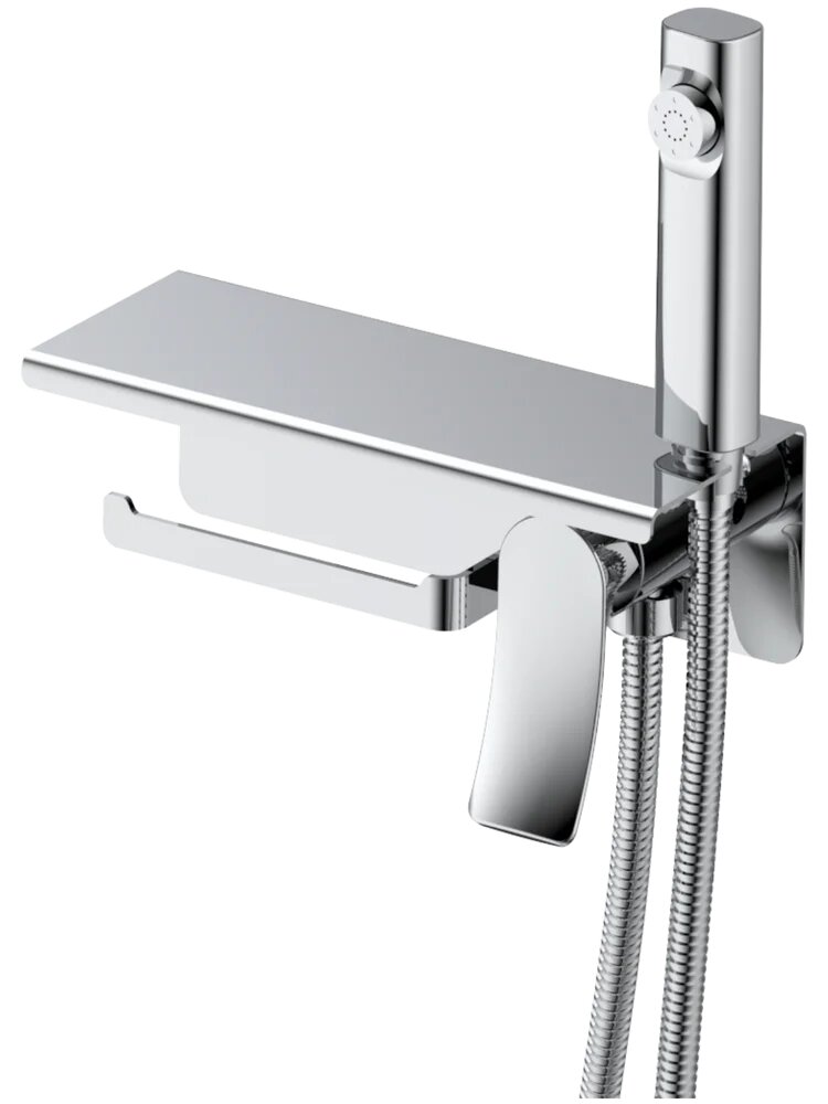 Гигиенический душ Haiba HB55553 со смесителем, хром, глянцевый, латунь, рычажный, смеситель для биде