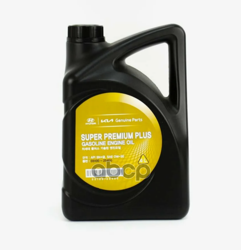 Масло моторное HYUNDAI SUPER PREMIUM PLUS GASOLINE 0W30 синт. API SN+ 4л Hyundai-KIA арт. 05100-2S400
