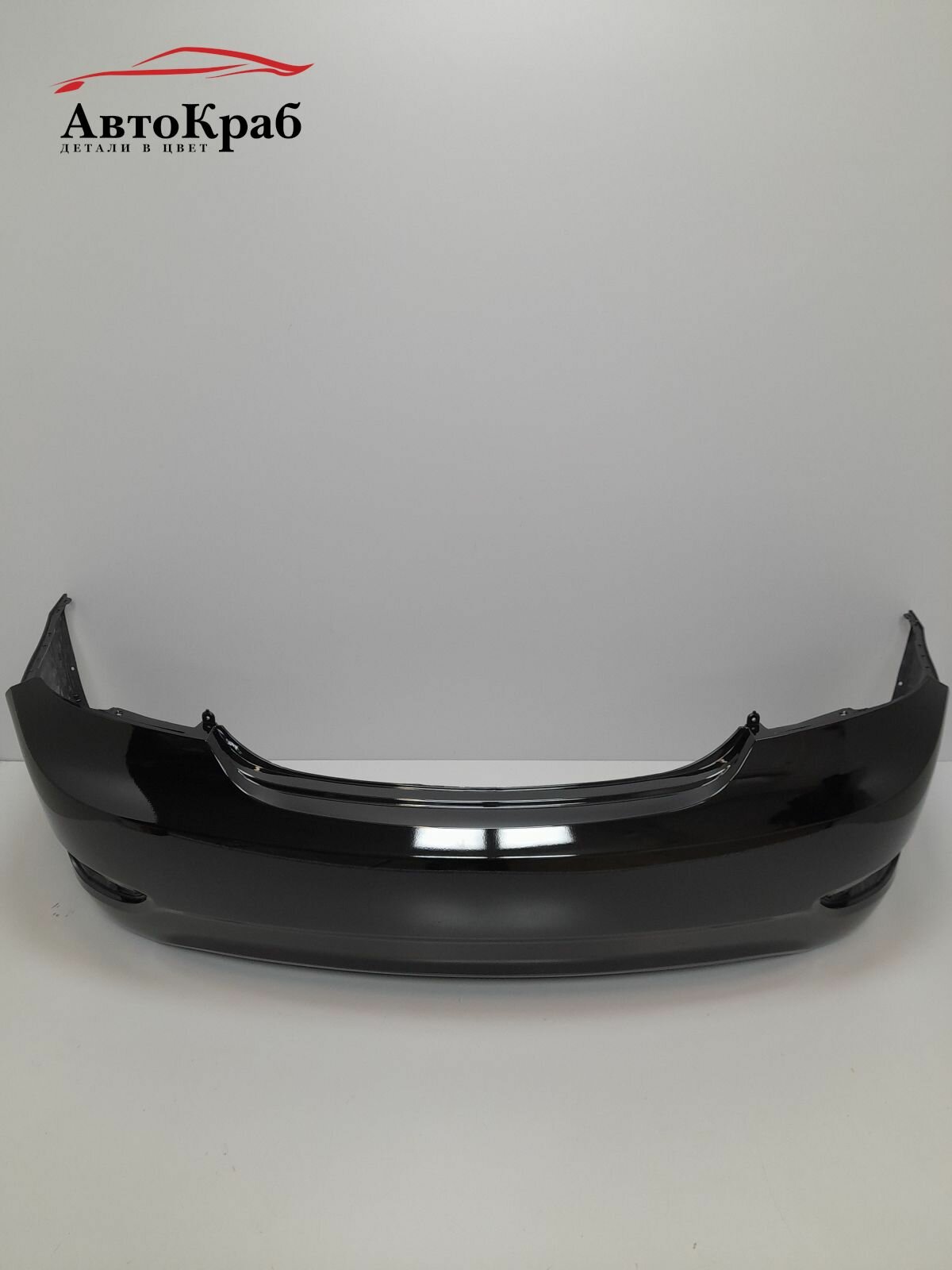 Бампер задний в цвет для Хендай Солярис 1 седан 2010 - 2014 г. MZH – черный