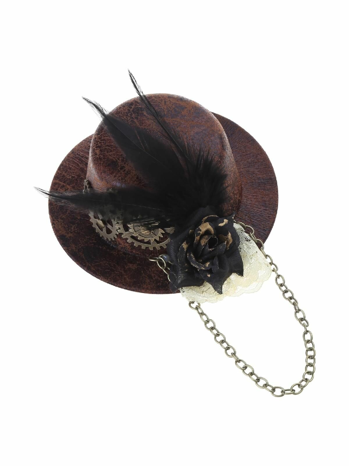 Шляпка-зажим в стиле стимпанк