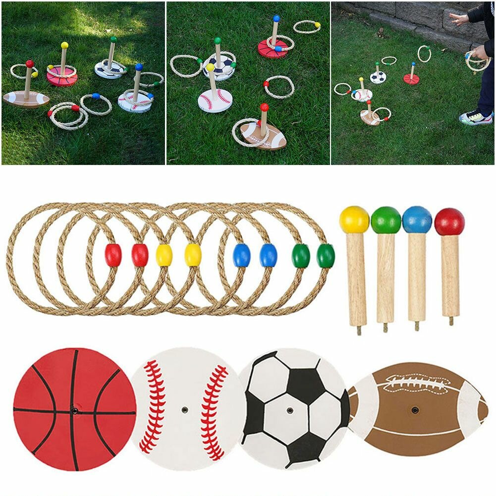 Набор игрушек для игры в кольцеброс на открытом воздухе, для детей и взрослых