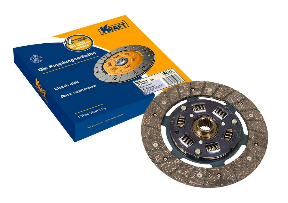 Диск сцепления ведомый для ВАЗ 2101-2107, 2121 Лада 4х4 Нива (KRAFT)