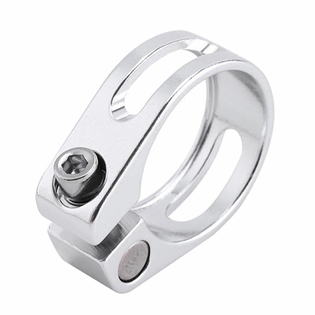 Алюминиевый хомут для седла велосипеда 28.6/31.8/34.9 мм, - 31,8 Серебра