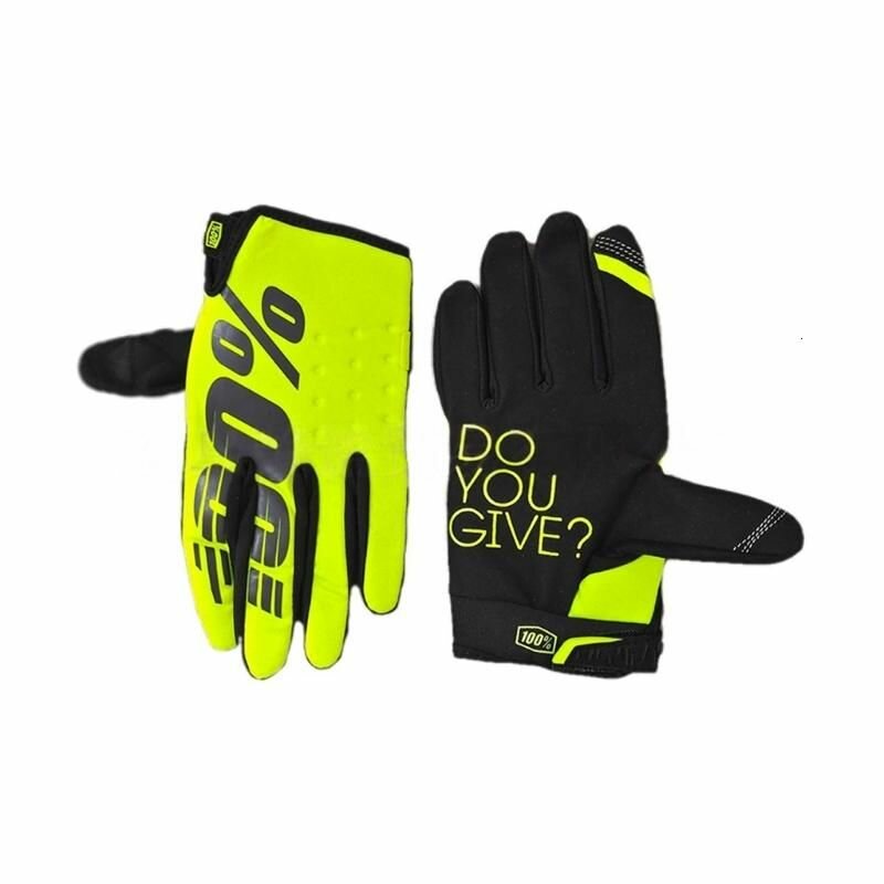 Термоцикловые перчатки с усиленными костяшками для BMX и даунхилла, Желтый - XL