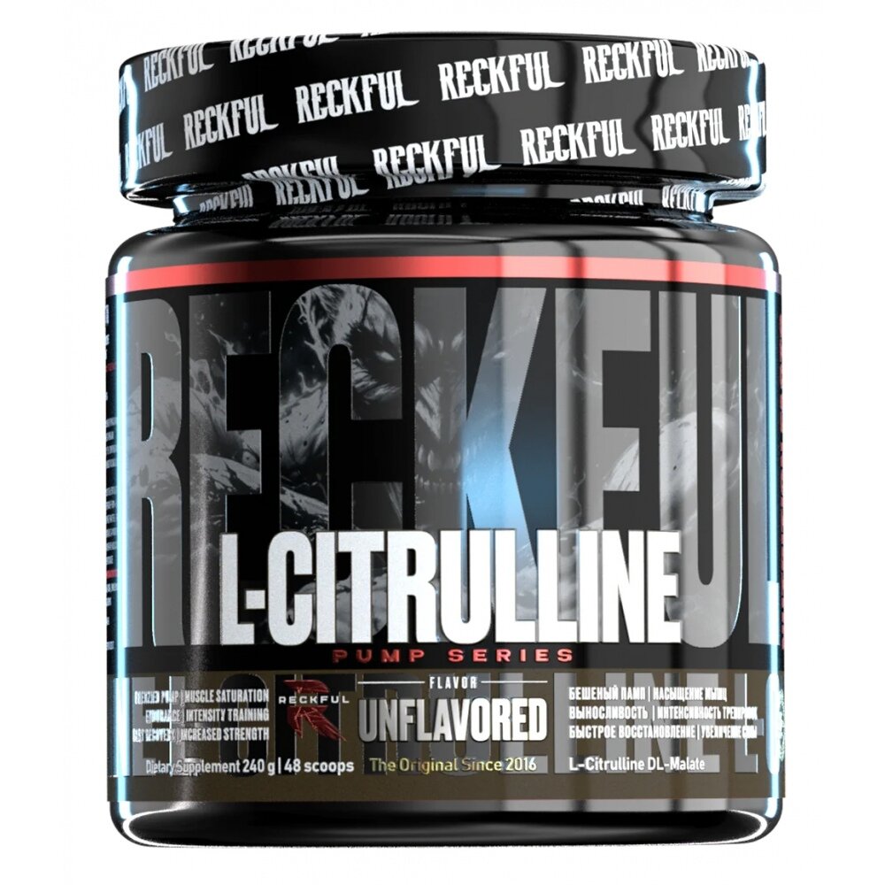 Reckful L-Citrulline, 240 г, Вкус Unflavored / Без вкусовых добавок