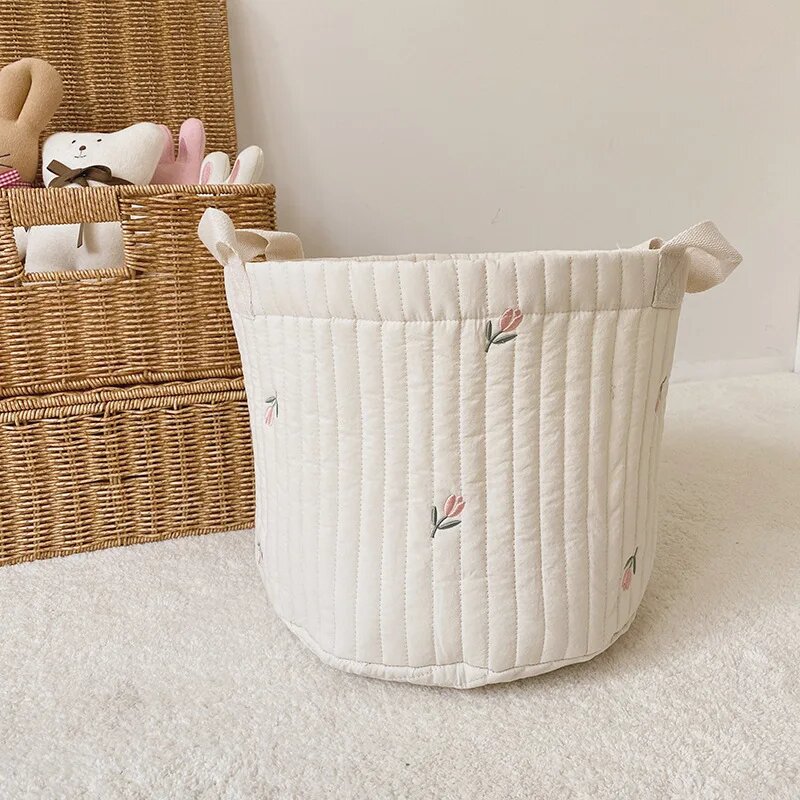 Хлопковая сумка для подгузников Bebe Белый, Tulips Large