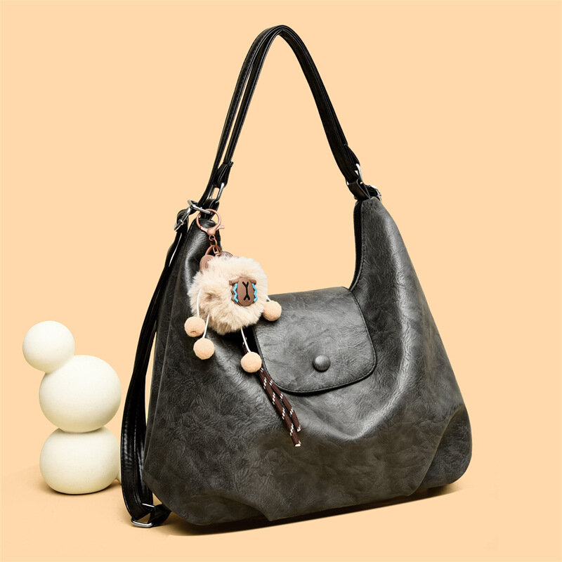 Женский многофункциональный рюкзак 2025 года, новый стиль, мягкая кожа, двойная сумка через плечо, модная, большая вместимость, сумка для поездок, одноплечевая сумка через плечо для женщин