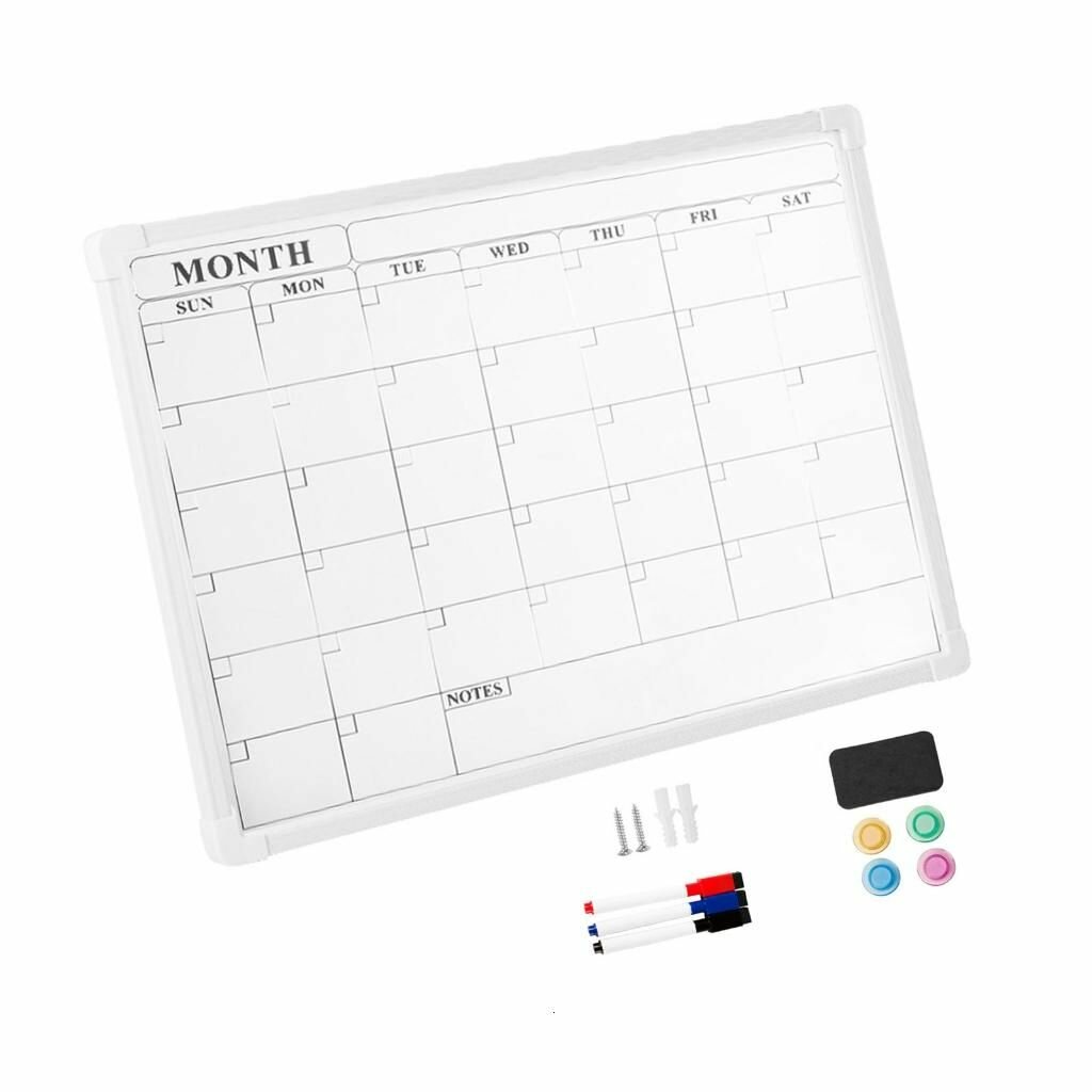 Двусторонняя магнитная стираемая доска-календарь, - Белая кайма