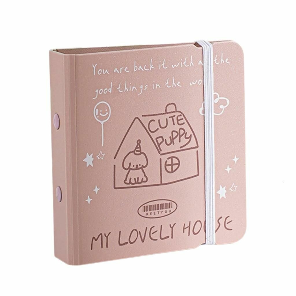 Фотоальбом на кольцах с 40 карманами, Розовый