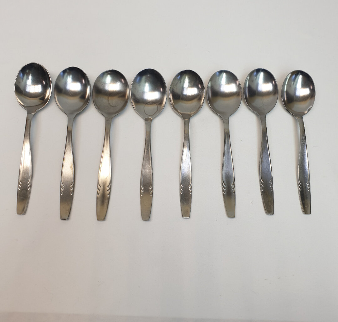 Набор столовых ложек 8 шт, нержавейка, Винтаж СССР