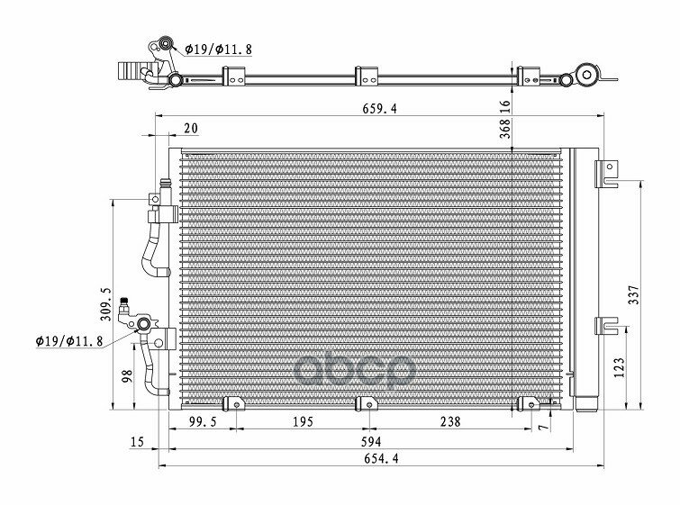 Радиатор кондиционера M-TEX арт. MTR35555