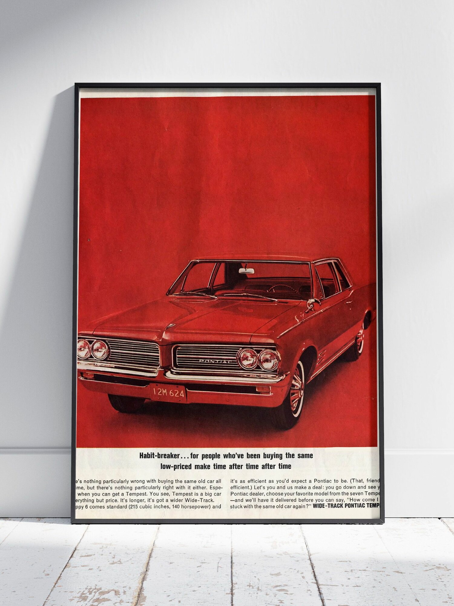 Плакат на стену для интерьера Авто и Мото (Понтиак Темпест - Pontiac Tempest) - Постер по транспорту формата A3 (30x42 см)