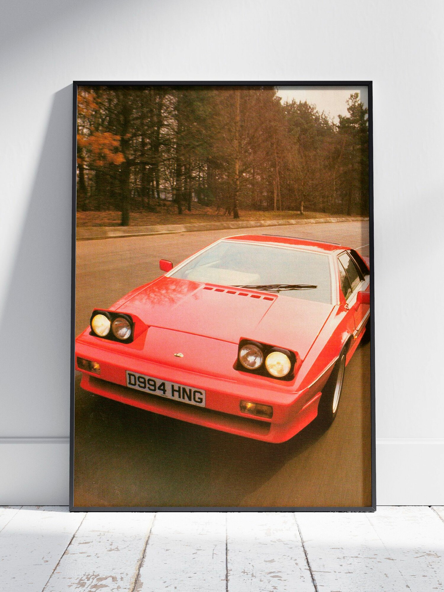 Плакат на стену для интерьера Легенды Авто (Лотус Эсприт Турбо - Lotus Esprit Turbo) - Постер по машине формата A4 (21x30 см)