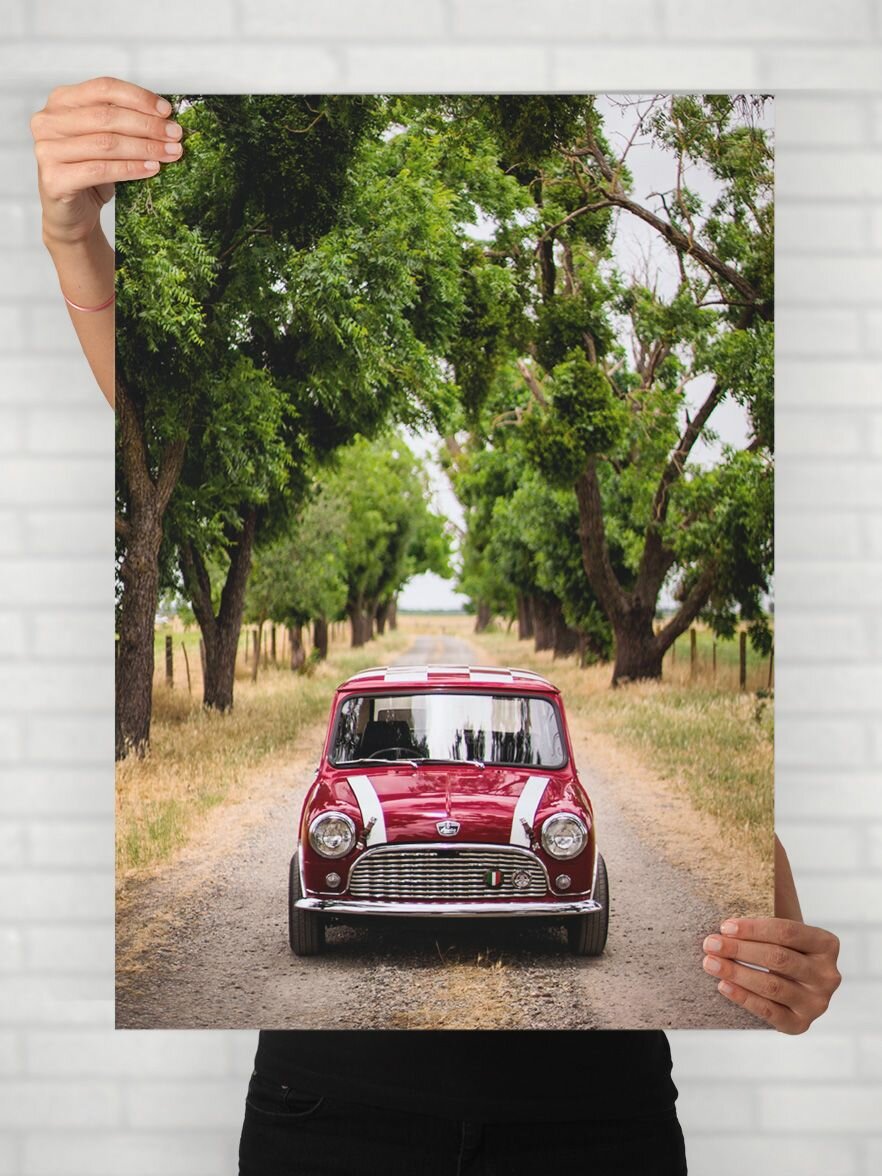 Плакат на стену для интерьера Легенды Авто (Остин Мини - Austin Mini) - Постер по машине формата A2 (42x61 см)