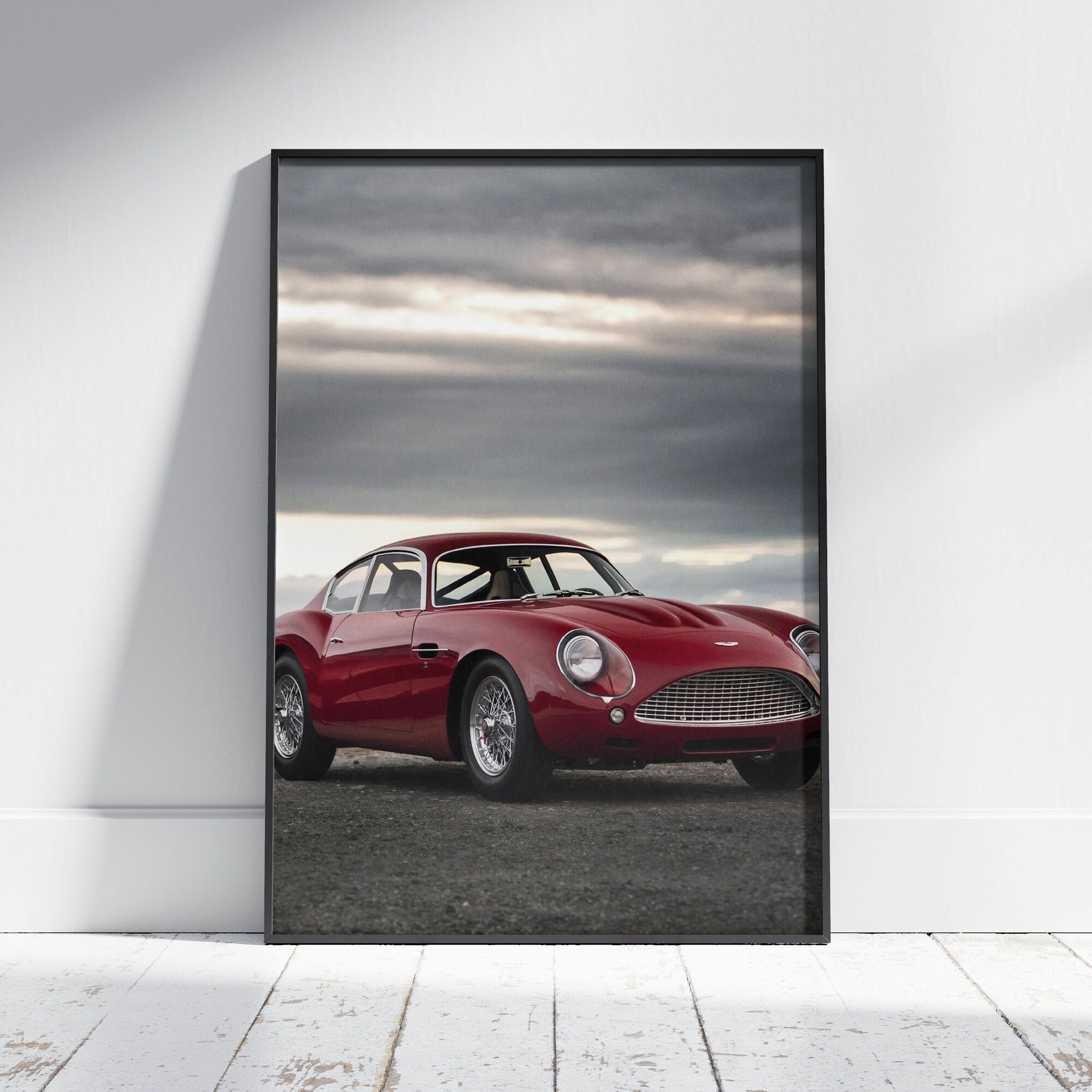 Плакат на стену для интерьера Культовые машины (Aston Martin DB4 4) - Постер по легендарным и классическим ретро автомобилям формата А4 (21x30 см)