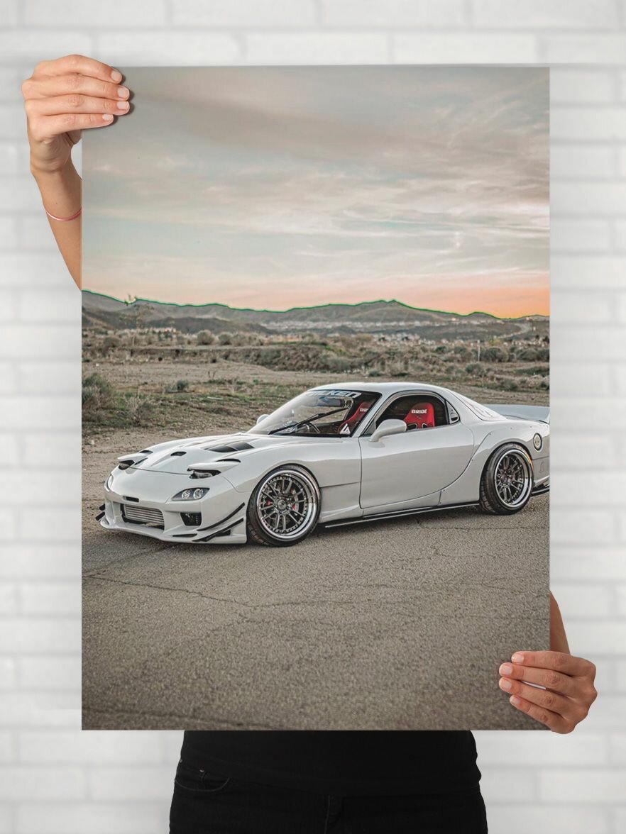 Плакат на стену для интерьера Легенды Авто (Мазда RX7 - Mazda RX7 6) - Постер по машине формата A2 (42x61 см)