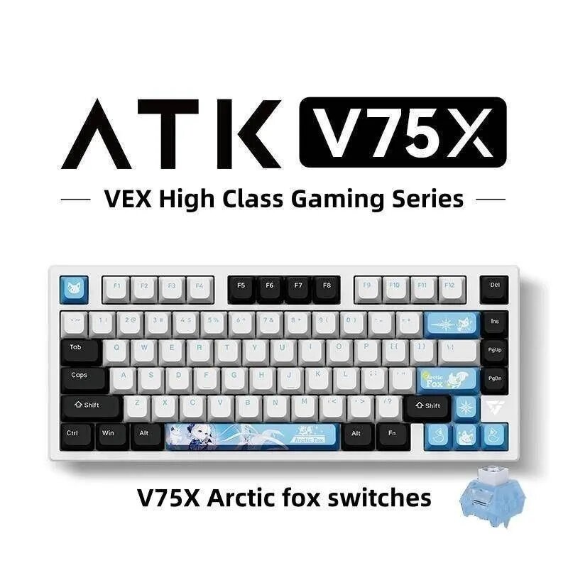 VXE ATK V75X/V75K Беспроводная Тройной режим Возможность горячей замены всех клавиш RGB-подсветка Механическая клавиатура