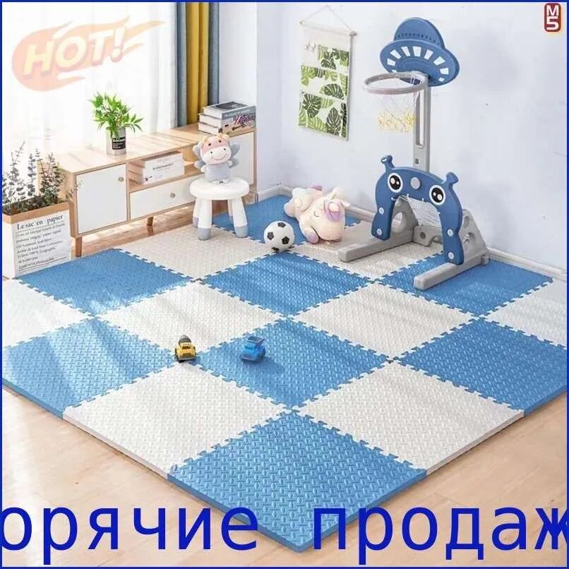 Плитка ПВХ 10 шт. Площадь: 0,9 м² | Размер: 30*30*0,8 см, Light grey, замковая — фото 1
