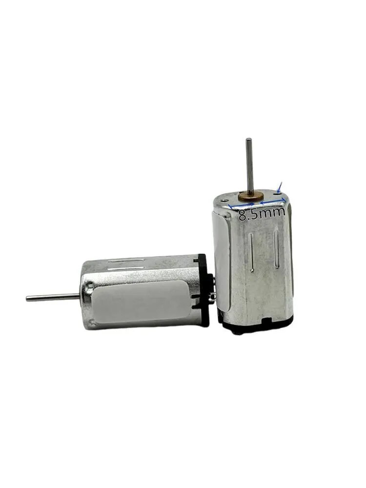 Микродвигатель FF-N30-09185 2 шт, 3V-6V 13000 об/мин, микро мотор для электробритвы, вибромассажера, умного замка, робота-игрушки, 12x10x20 мм, вал 1x9.3 мм