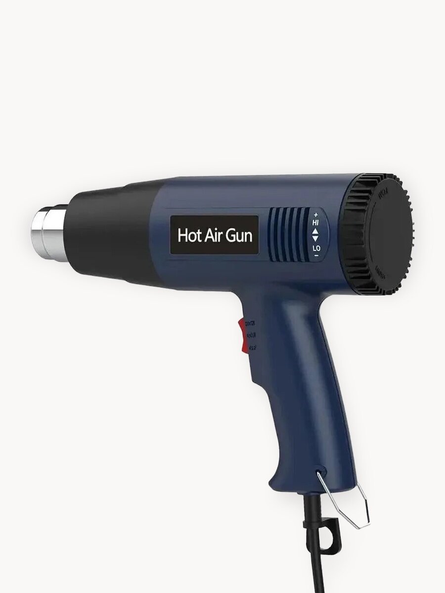 Строительный фен с регулировкой температуры 2000 Вт, 300-500 л/мин, 100-600 °C