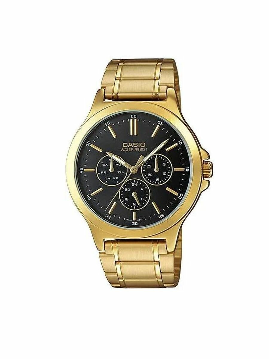 Наручные часы CASIO, черный, золотой