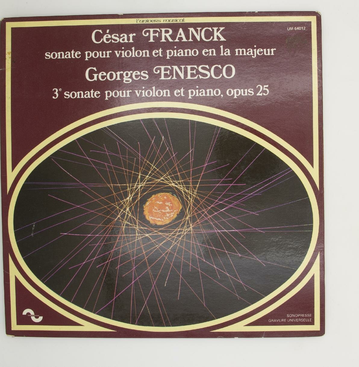 Виниловая пластинка Сезар Франк Жорж Энеско - Сонаты, 1xLP, EX