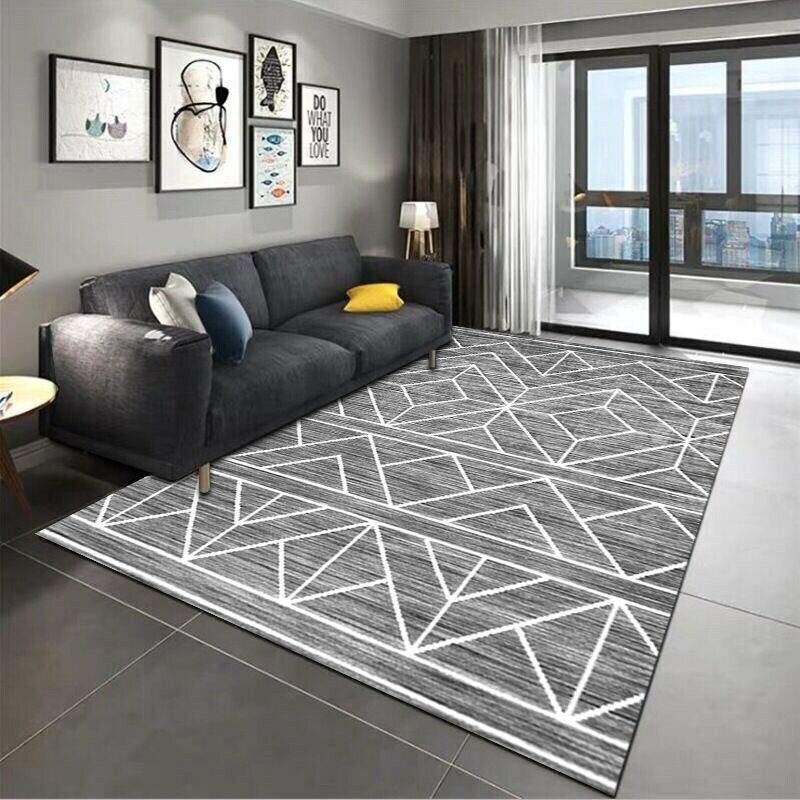 Ковер на пол безворсовый "Серый орнамент" 160х230