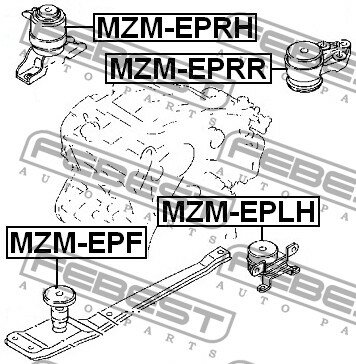 Подушка двиг. прав. MAZDA TRIBUTE EP 01, MZMEPRH FEBEST MZM-EPRH