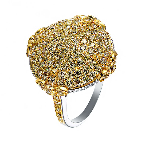 Кольцо, серебро, 925 проба, фианит
