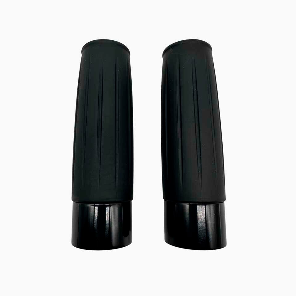 Ручки руля на мотоцикл ИЖ, Минск, Восход, Ява, резиновые, черные с черным кольцом (D22мм) (HT-217) "HARLEY DAVIDSON VINTAGE STYLE"