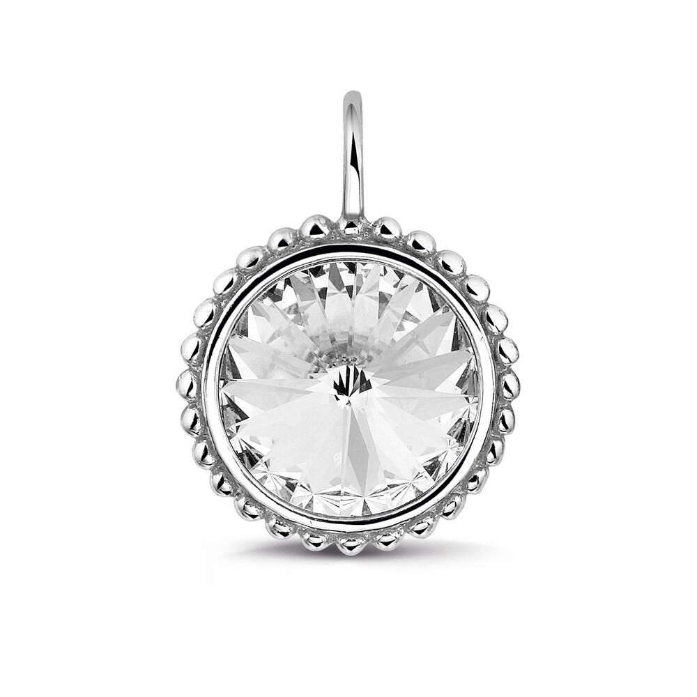 Подвеска, серебро, 925 проба, родирование, кристаллы Swarovski