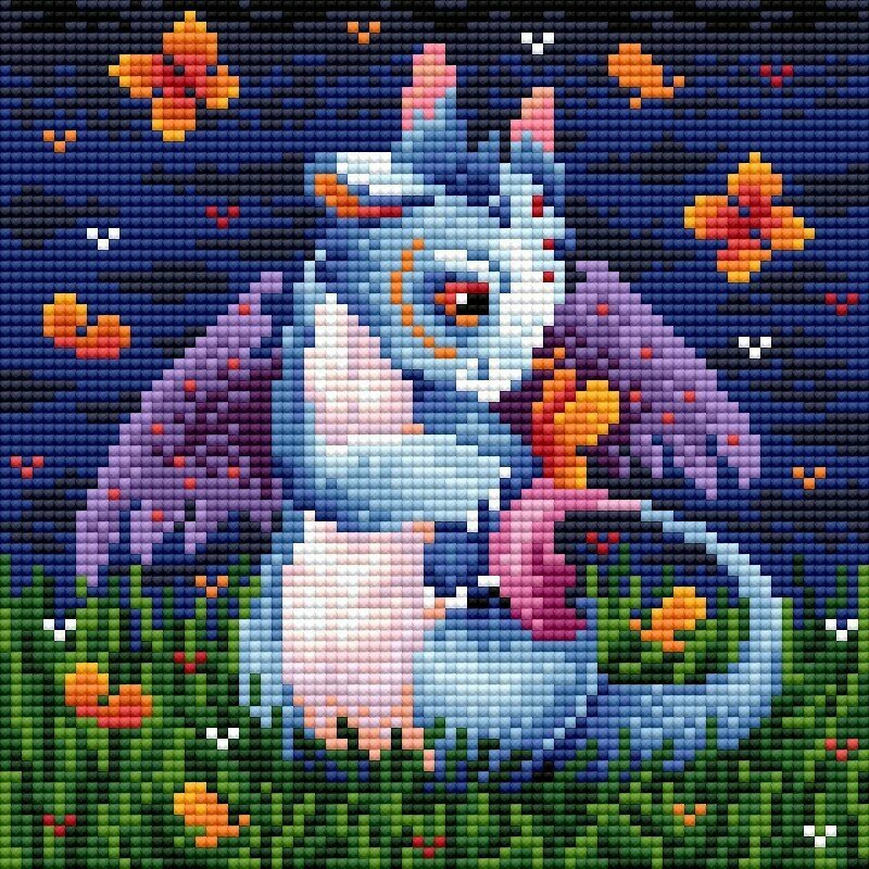 Набор Brilliart #МС-184 Лунный дракон, Алмазная Мозаика, 20 х 20 см