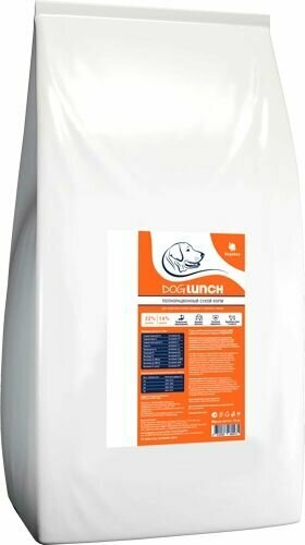 Dog Lunch Сухой корм для собак средних и крупных пород, индейка, 2 кг