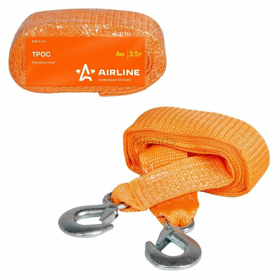 AIRLINE ATRS35 трос буксировочный лента 3,5 Т, 4 М, 2 крюка (ATR-S-3.5)