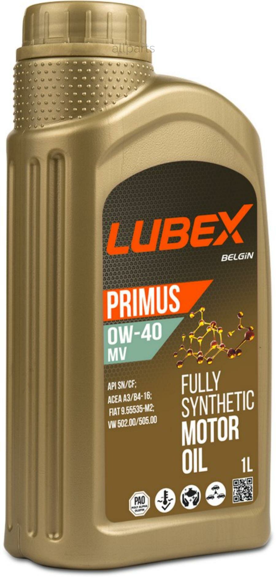 LUBEX L034-1321-1201 Масло моторное PRIMUS MV 0W-40 1l
