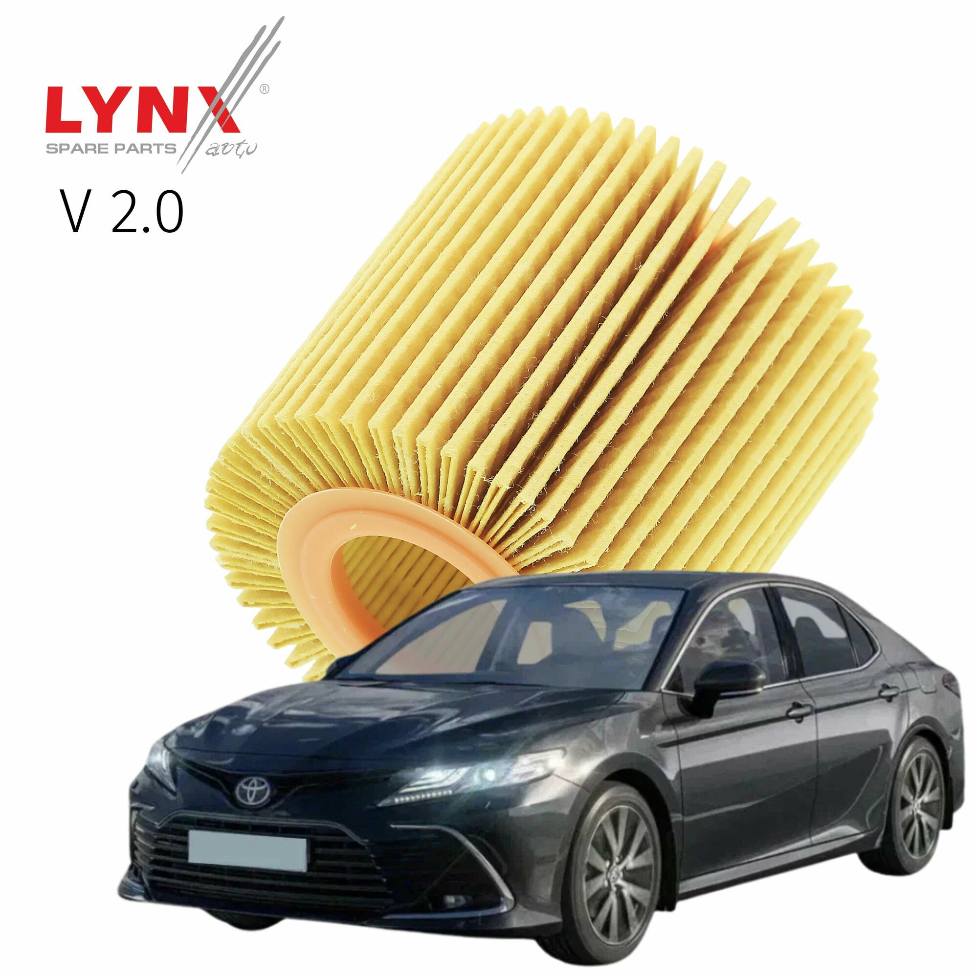 Фильтр масляный Toyota Camry (9) / Тойота Камри 2017 2018 2019 2020 2021 2022 V2 6AR-FSE / 1шт LYNXauto