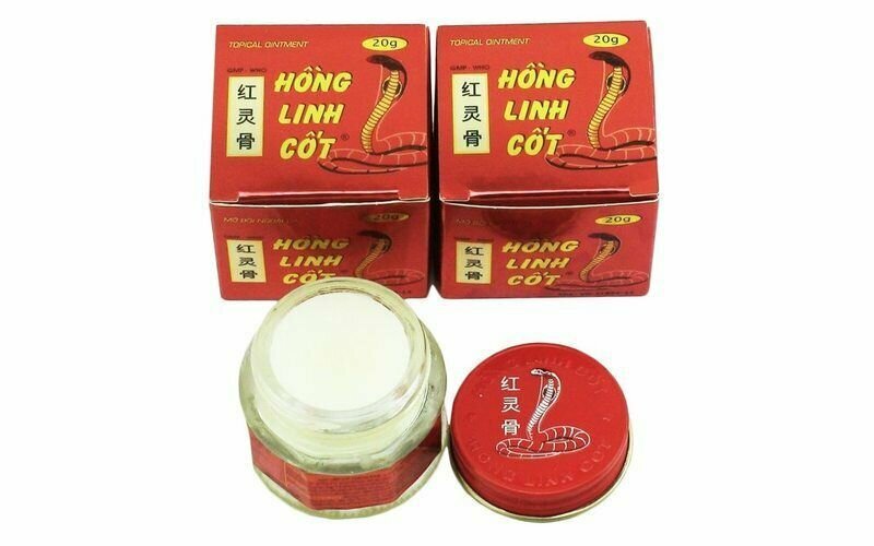 Вьетнамский бальзам со змеиным ядом от боли в суставах Hong Linh Cot, 2/ 20 гр