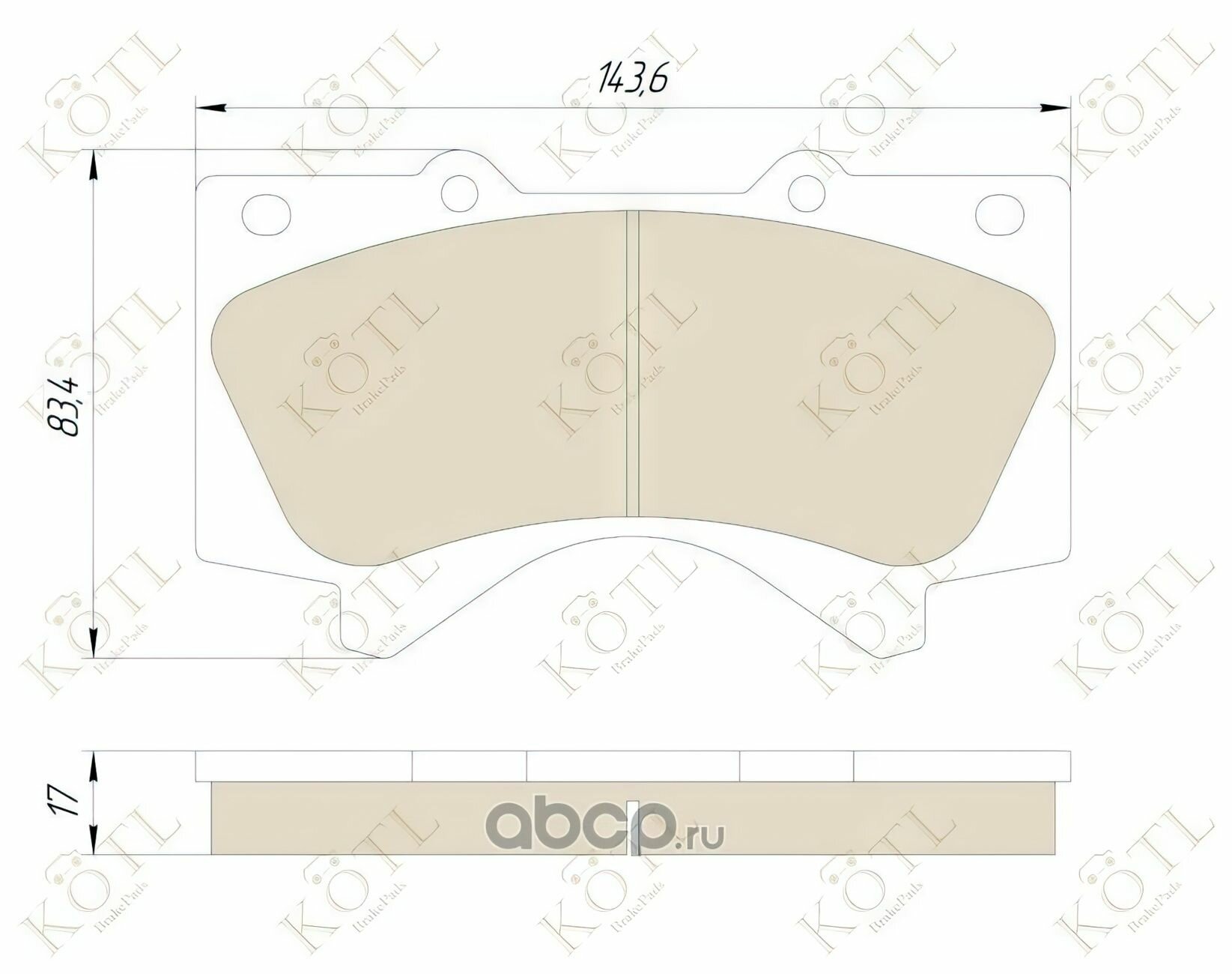 Тормозные колодки Toyota LAND CRUISER 4.7/4.5D V8, LEXUS LX