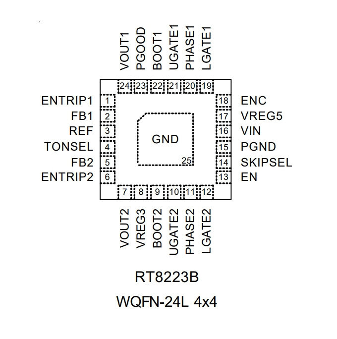 Микросхема RT8223BGQW DS=