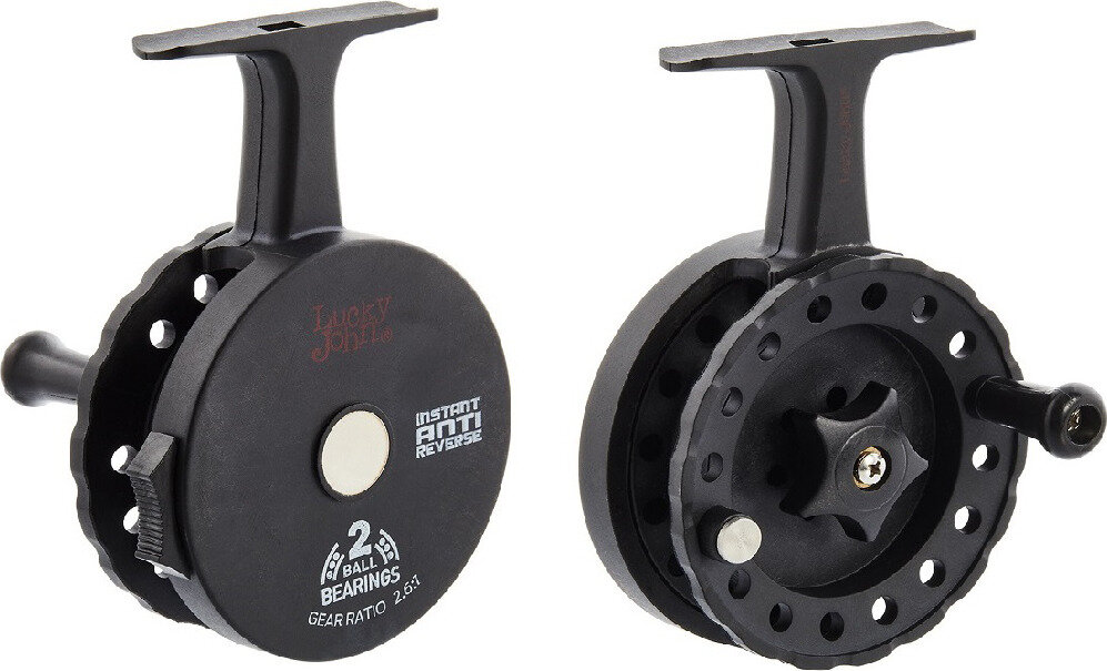 Катушка рыболовная безынерционная Lucky John Mebaru, 6 см, с передним фрикционом