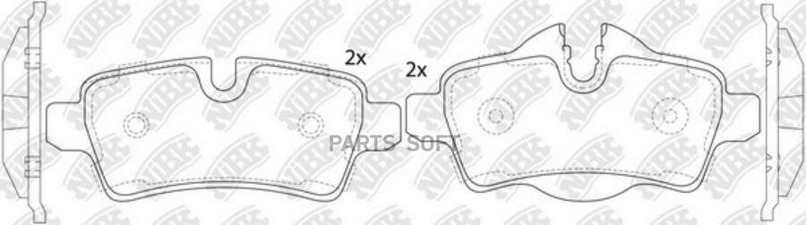 NIBK PN0509 Колодки тормозные дисковые задн. Mini Cooper 1.6L 07- Mini Cooper Clubman 1.6L 07- Mini One 1.6L 0 ()