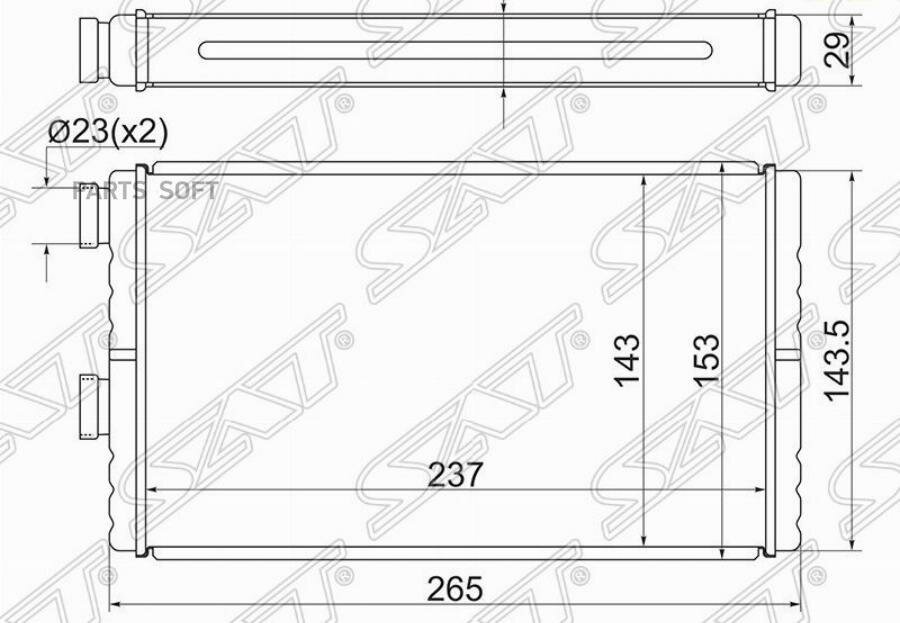 Радиатор отопителя салона Mitsubishi ASX 10- / Lancer 07-17 SAT ST-MBW5-395-0 | цена за 1 шт